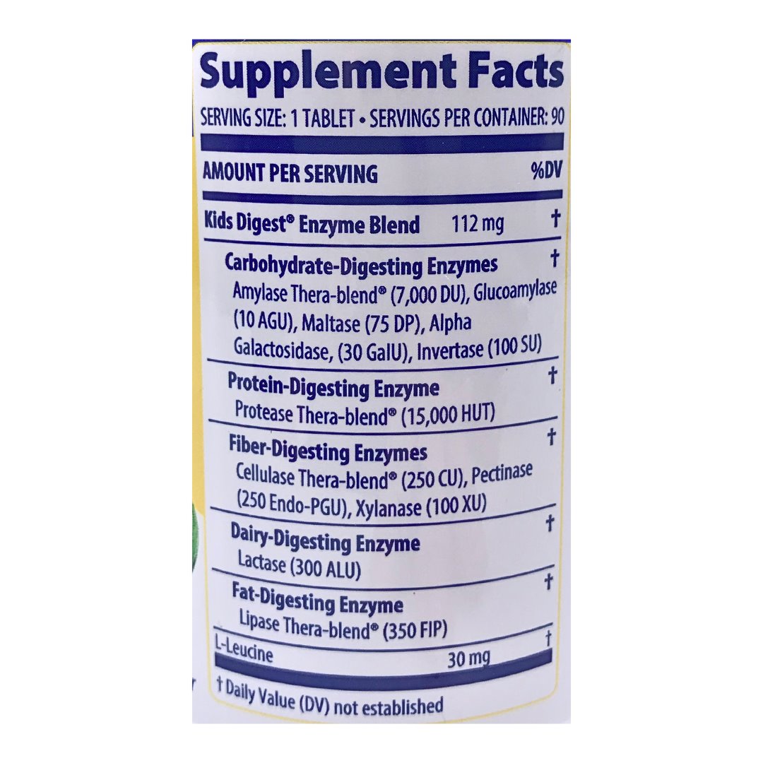 Enzymedica Kids Digest - Fruit Punch (90 chewable tablets)