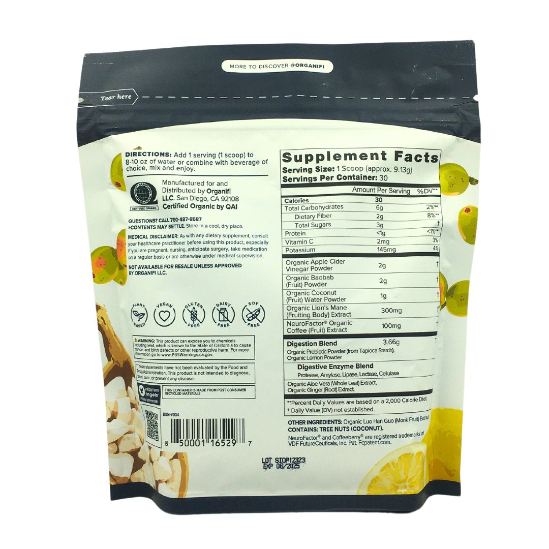Organifi Pure Superfood Powder - Resealable Pouch (274g)