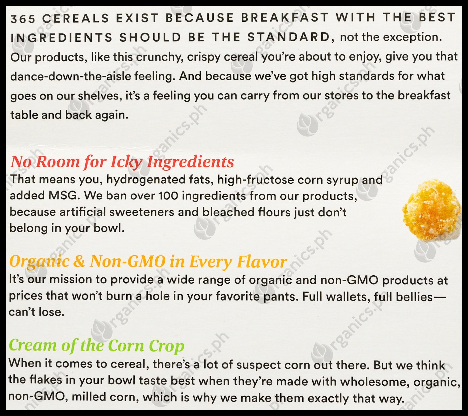365 Organic Frosted Flakes Corn Cereal (283g)