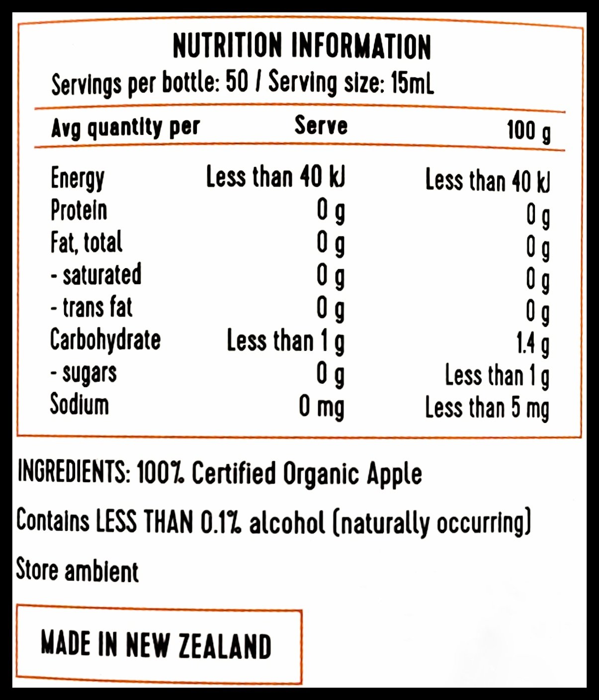 Ceres Organics New Zealand Apple Cider Vinegar (750ml)