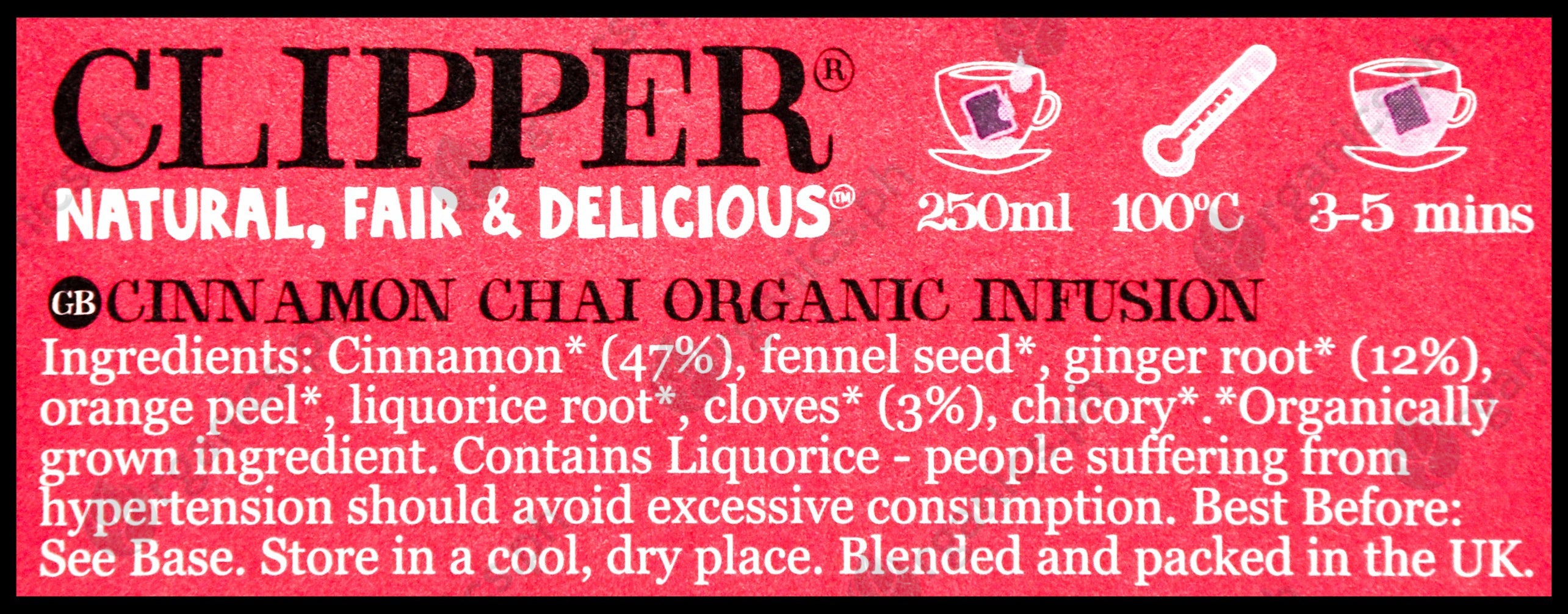 Clipper Organic Tea - Love Me Truly - Cinnamon Chai (20 bags)