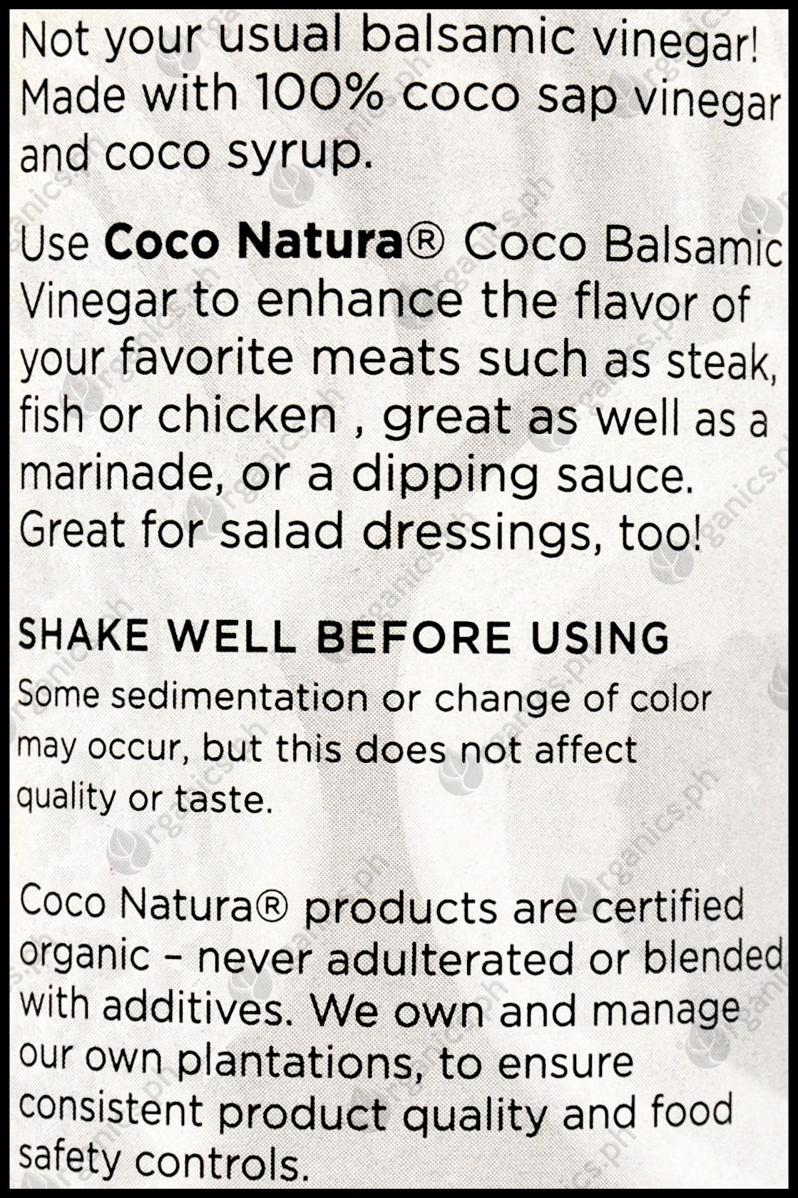 Coco Natura Organic Coconut Balsamic Vinegar (375ml)