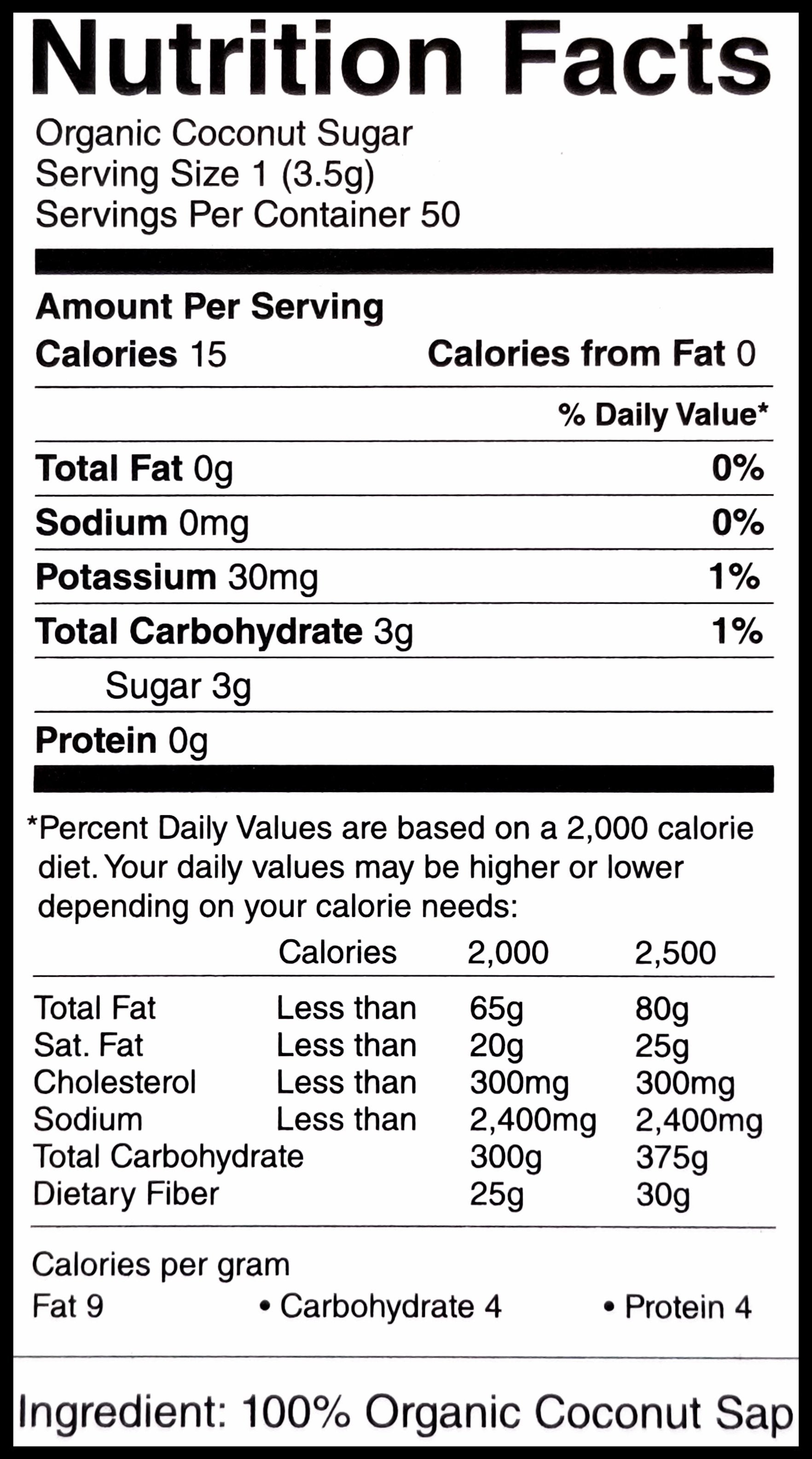 Coco Natura Organic Coconut Sugar (50 sachets) (175g)