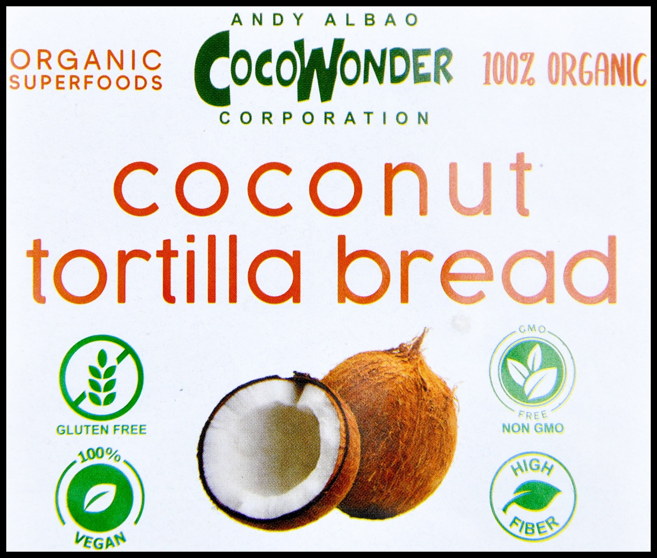 CocoWonder Organic Coconut Tortilla Bread 2pcs. (45g)