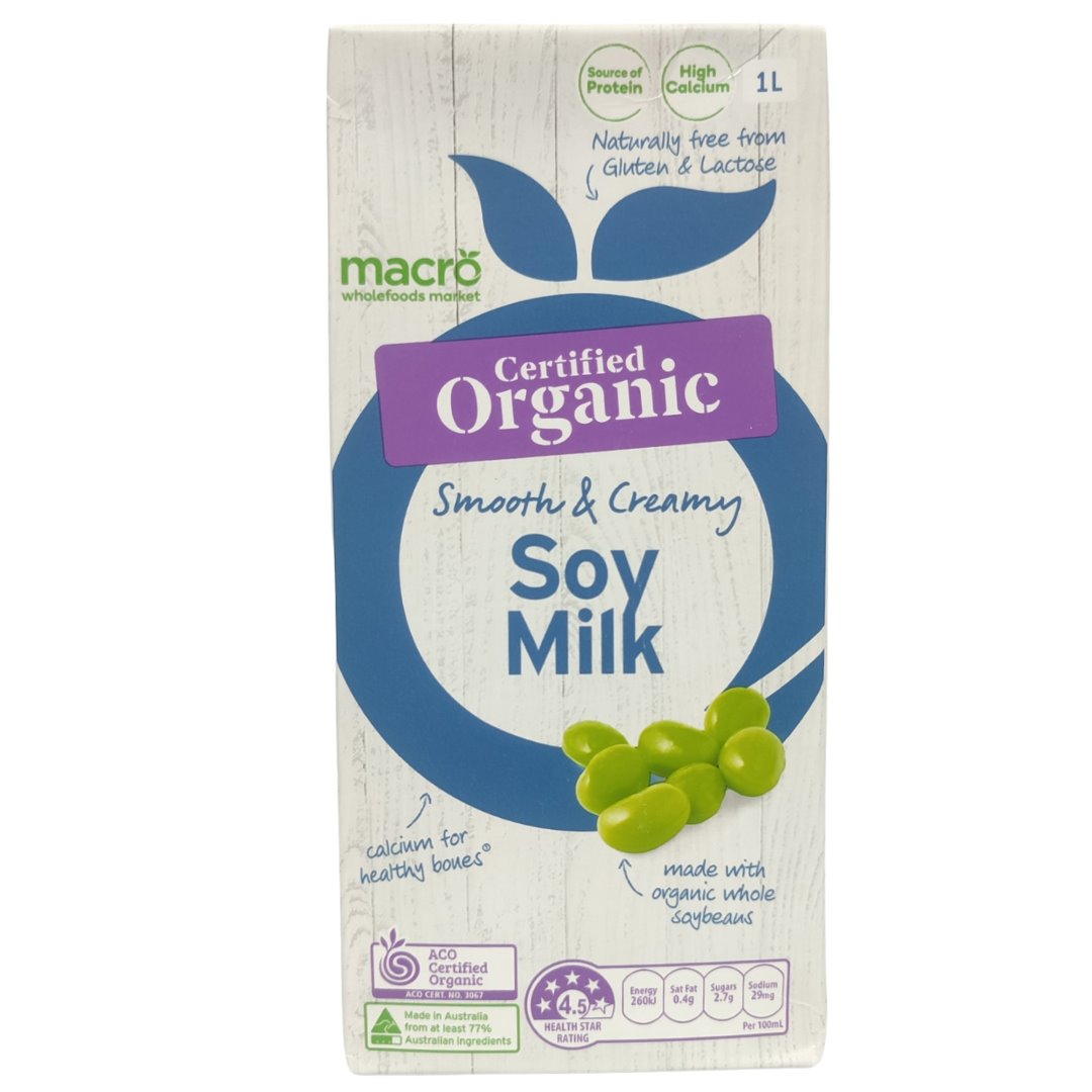Macro Organic Soy Milk - Smooth & Creamy (1L)