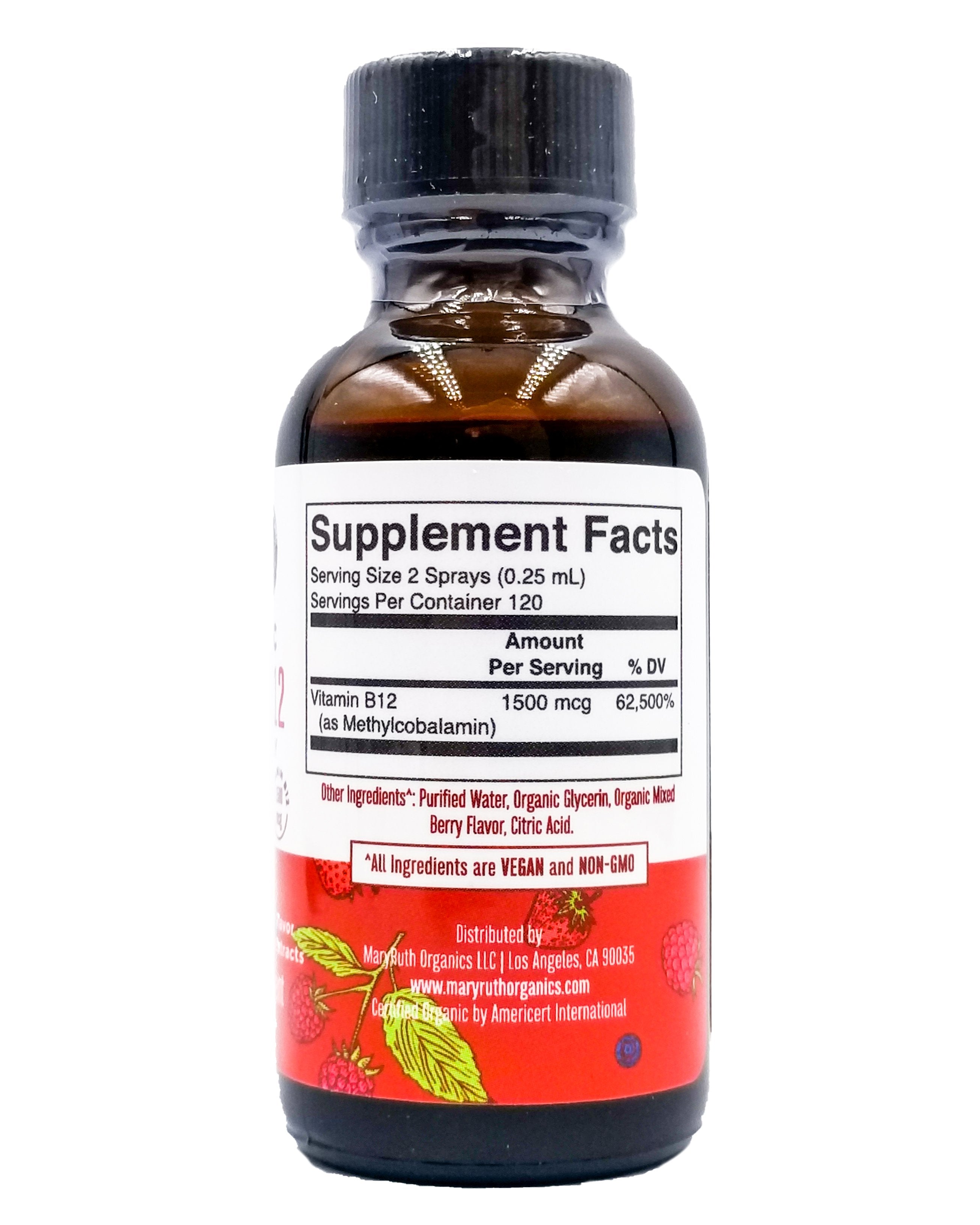 Mary Ruth's Organic Vitamin B12 (Methyl) Liquid Spray (30ml)