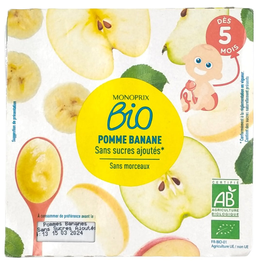monoprix-organic-baby-food-5-months-apple-banana-4x100g-children ...