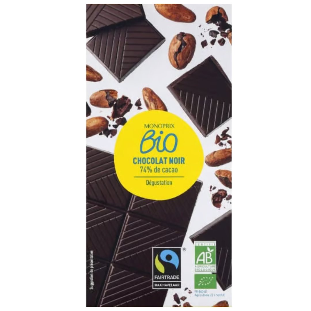 Monoprix Organic Dark Chocolate - 74% (100g)