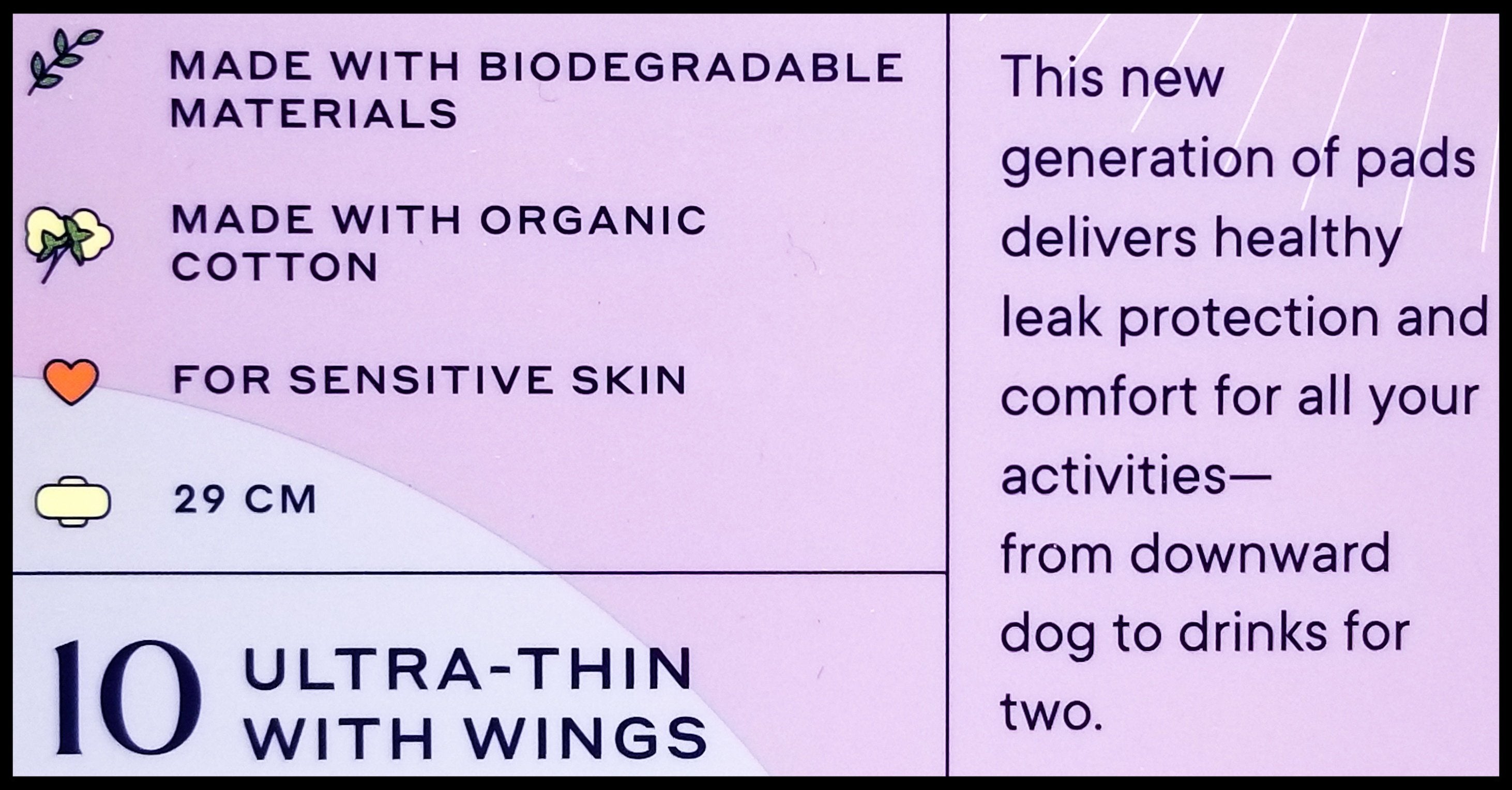 Nala Organic Biodegradable Sanitary Pads - Night (10 pads)