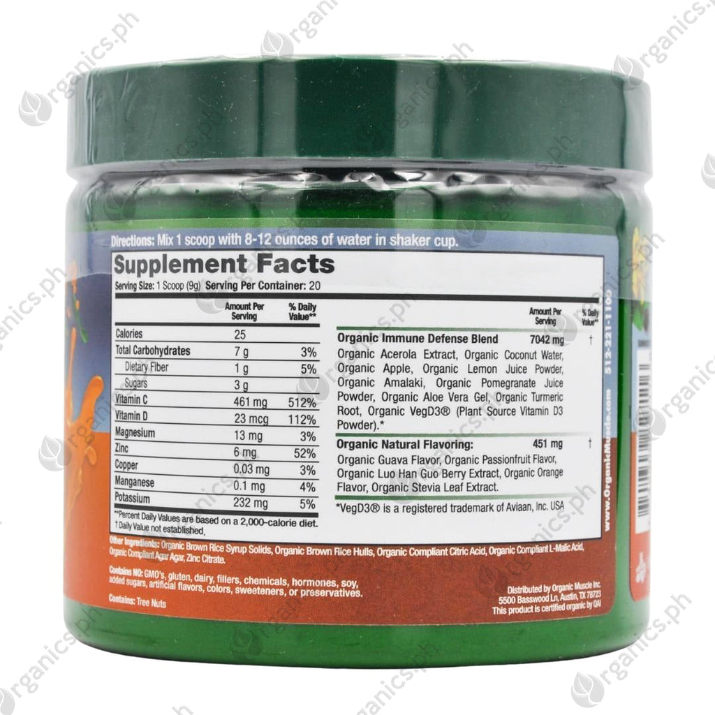organic-muscle-immunity-shield-powder-tropical-orange-180g-supplements ...