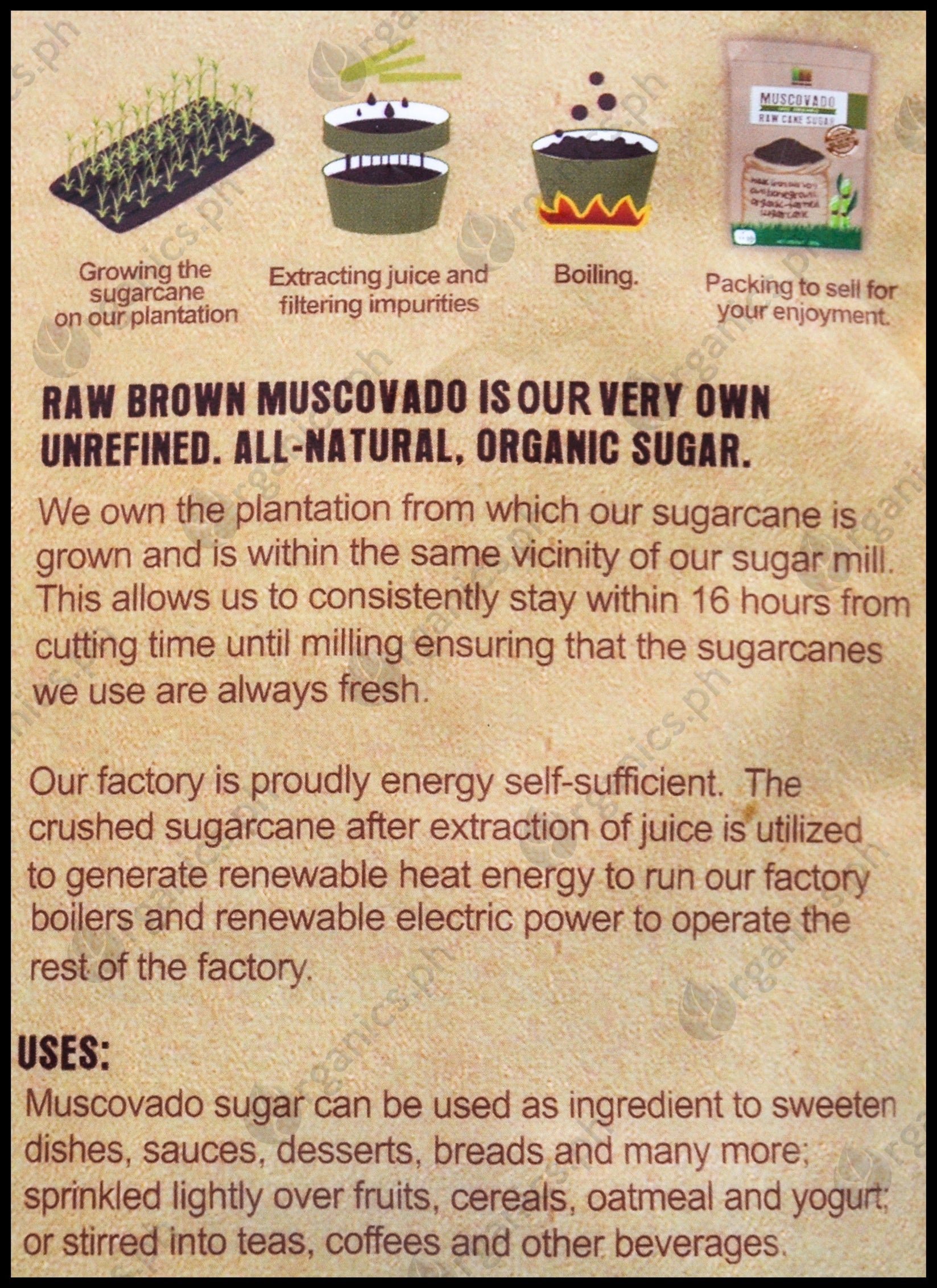 Raw Brown Organic Muscovado Sugar (500g)