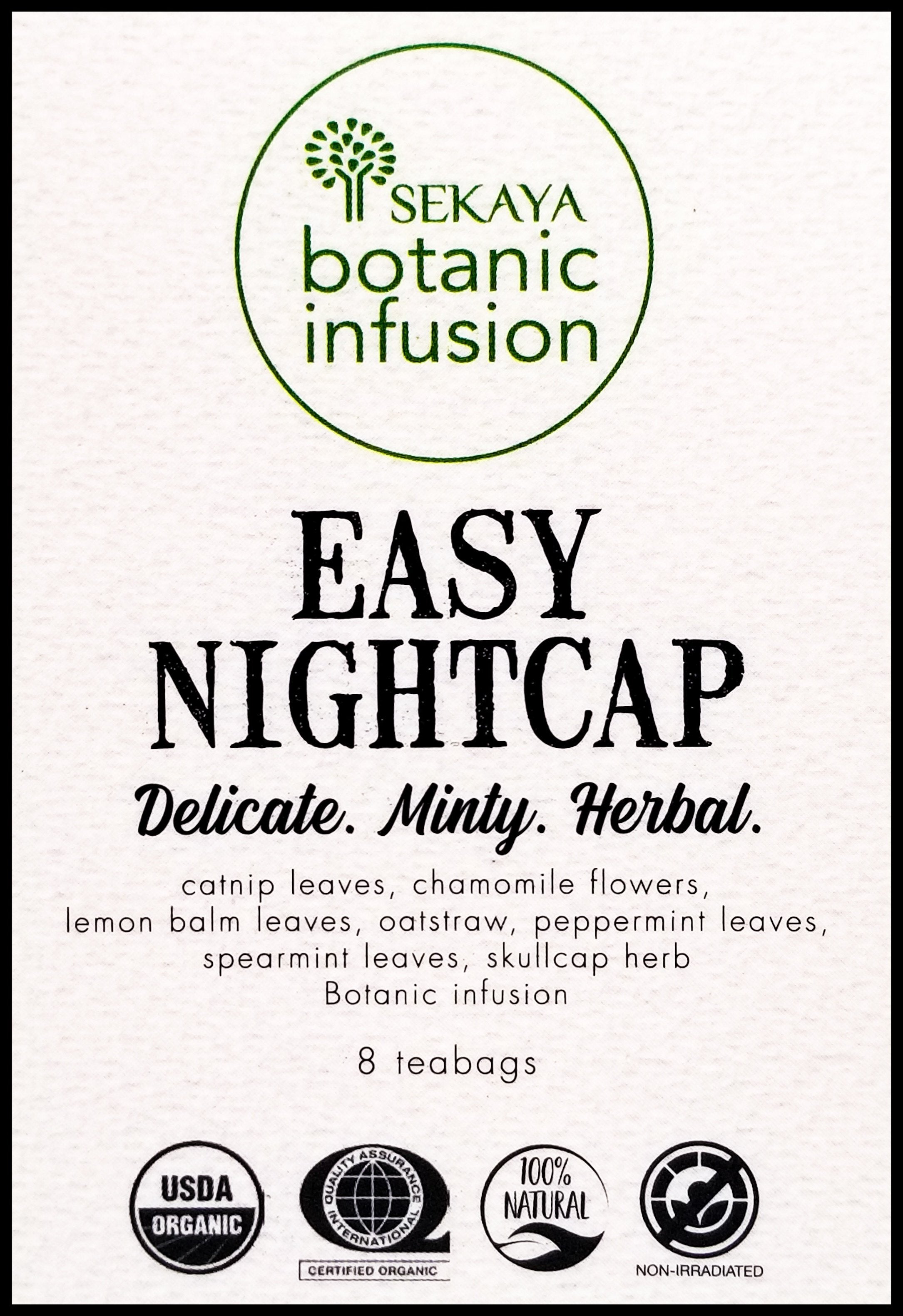 Sekaya Botanic Infusion Organic Easy Nightcap Tea - Chamomile, Catnip ...
