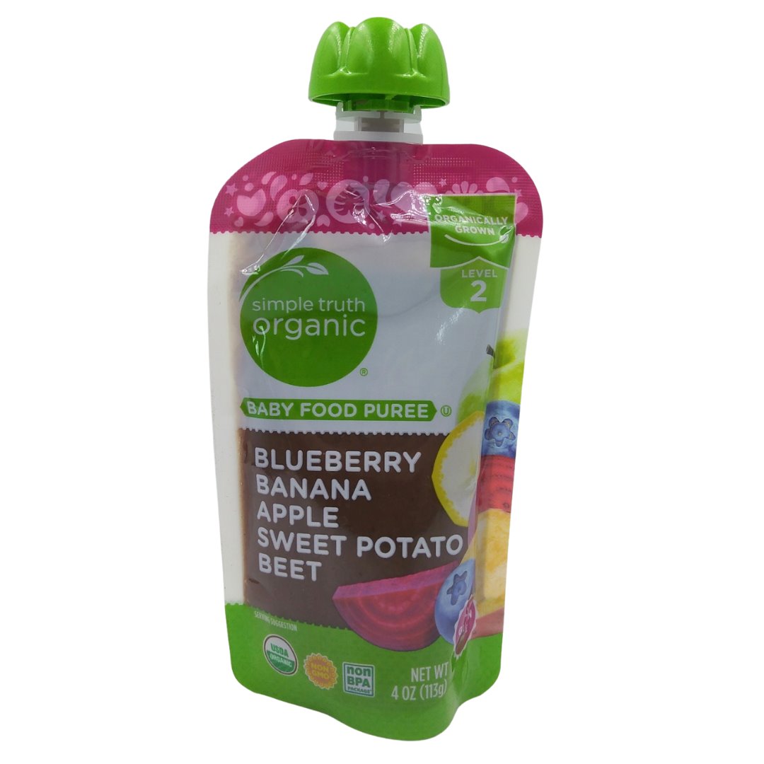 Simple Truth Organic Baby Food Puree Level 2 - Blueberry Banana Apple ...